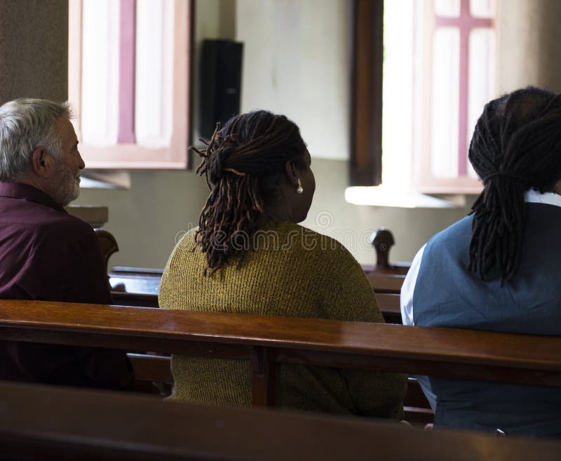 Group of Religious People in a Church Stock Photo - Image of group ...