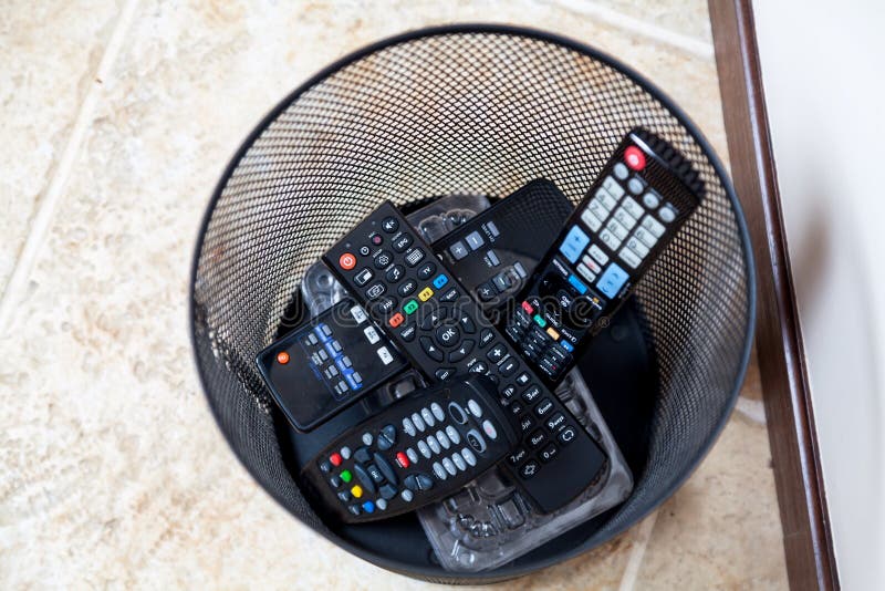 Group Remote Controls are in Trash Stock Image - Image of remote ...