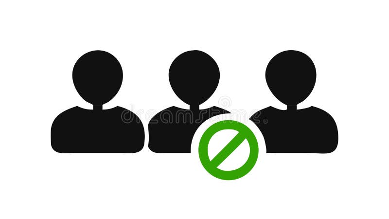 Group Restricted Access Icon, Limited Users Graphic Illustration ...