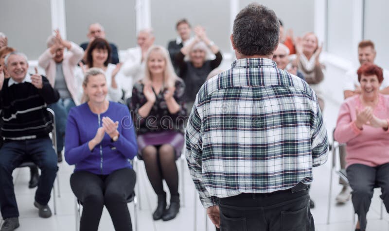 Group of Retired Senior People in the Meeting Stock Photo - Image of ...