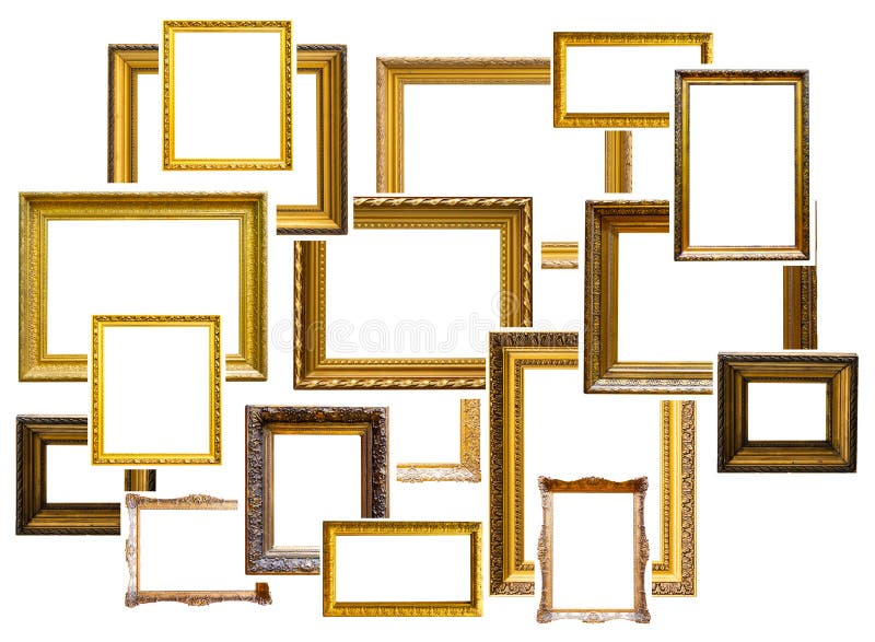 Beautiful Rectangular Frame for a Mirror on Isolated Background Stock ...
