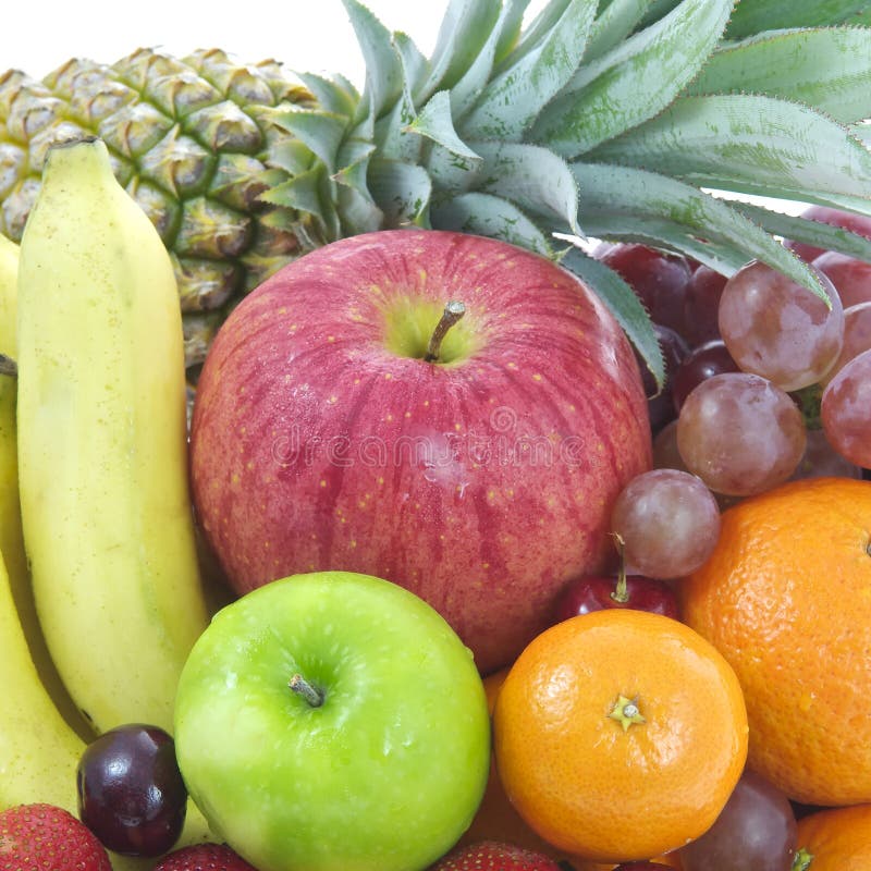 Group of Ripe Fruits for Healthy Stock Photo - Image of lifestyle ...