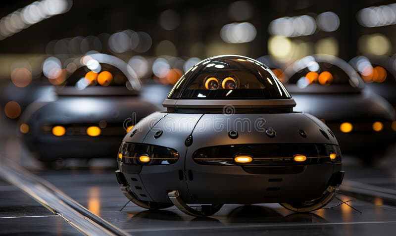 Group of Robots Sitting on the Ground Stock Photo - Image of workforce ...