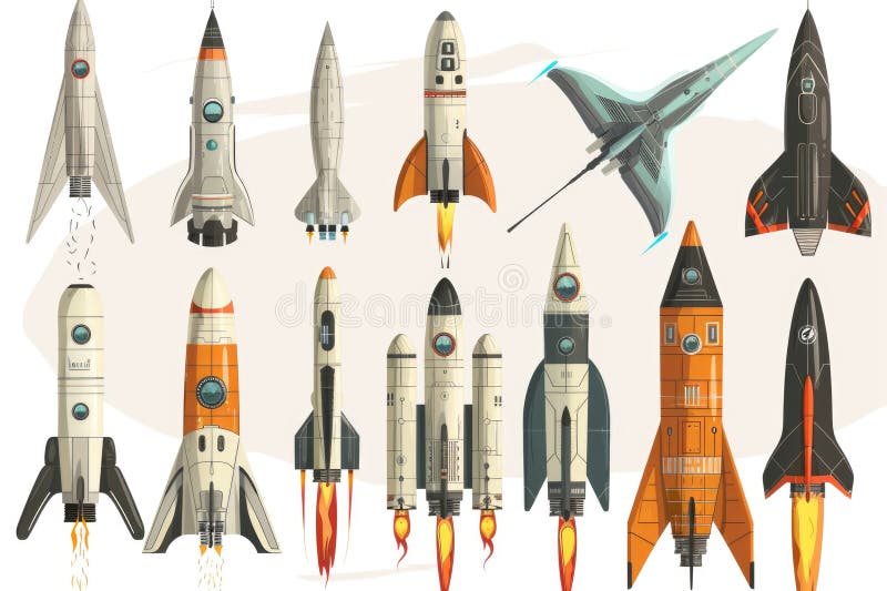 A Group of Rockets Soaring through the Sky with Colorful Explosions and ...