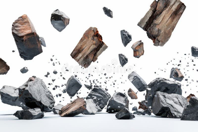 A Group of Rocks of Different Sizes and Textures are Scattered in Mid ...