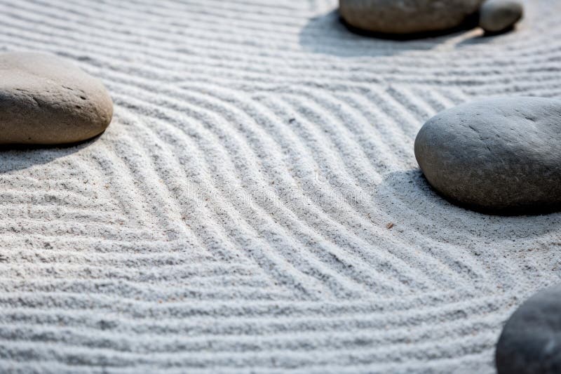 A group of rocks in sand stock illustration. Illustration of surface ...