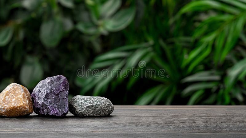 Group Rocks Sitting Top Wooden Table Stock Photos - Free & Royalty-Free ...