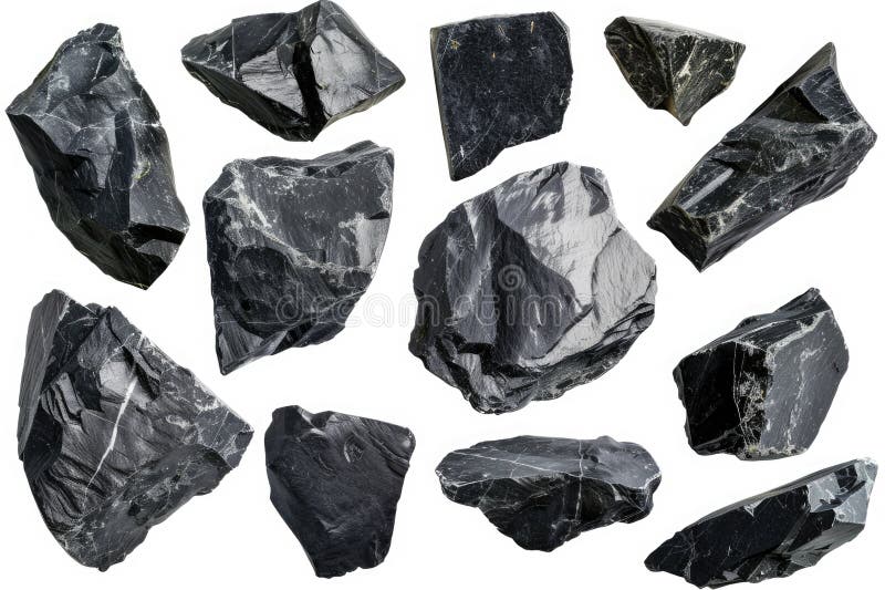 A Group of Rocks Sitting on a White Surface Stock Photo - Image of ...