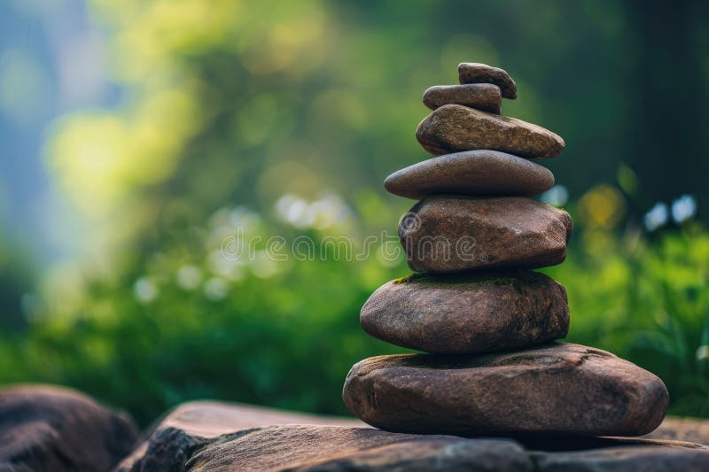 Stacked Rocks Form a Pile stock illustration. Illustration of rocks ...