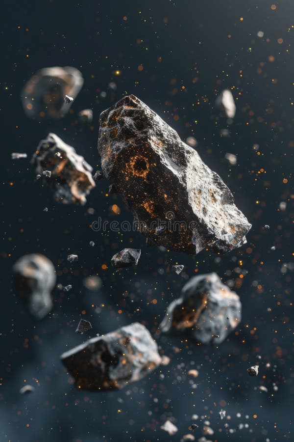 A Group of Rocks Suspended in Mid-air Stock Image - Image of energy ...