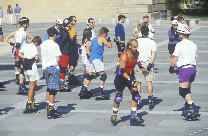 Group of Roller Bladers, editorial image. Image of blades - 26902740