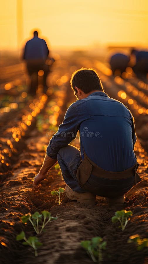 A Group of Roman Slaves Toiling in the Fields Under the Scorching Sun ...