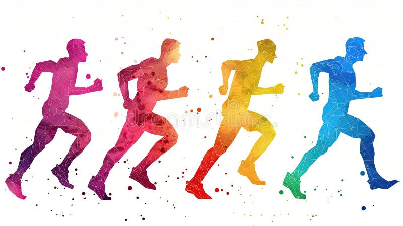 Group Running Color Stock Illustrations – 2,074 Group Running Color ...