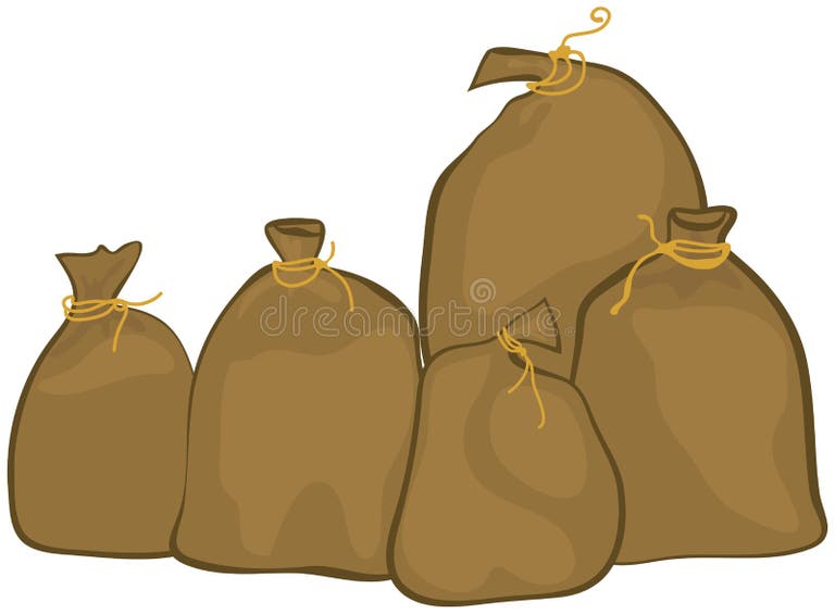 Group of sacks stock vector. Illustration of canvas, sacks - 42901027