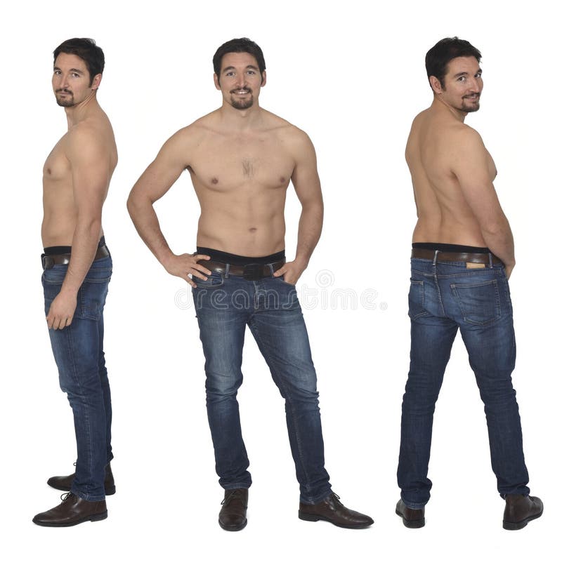 Shirtless Man Front Back Isolated Stock Photos - Free & Royalty-Free ...