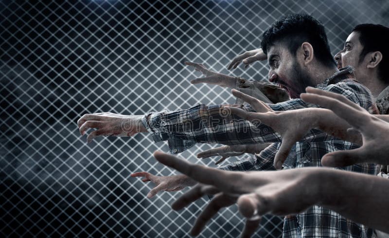 Group of Scary Zombie Attack Stock Photo - Image of dark, devil: 125222604