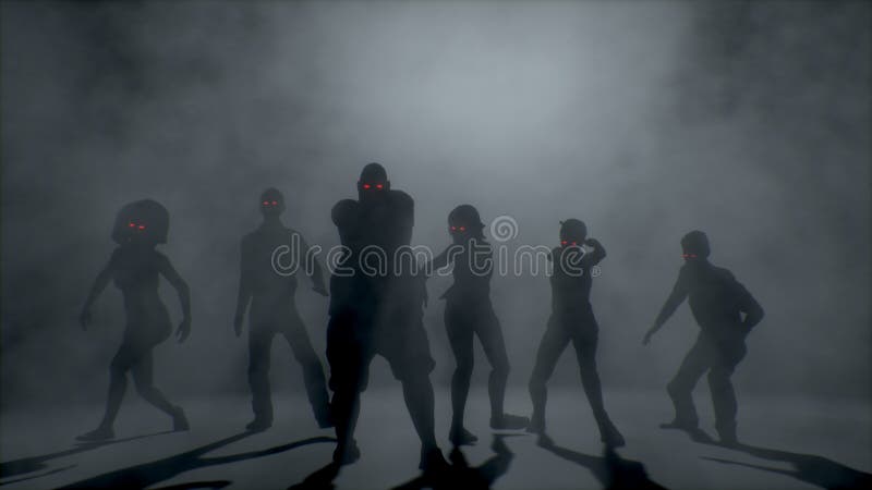 Zombie Group Silhouette