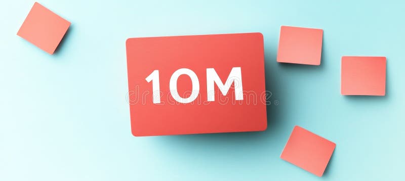 Group of Scattering Red Paper Notes with Text - Followers Social Media ...