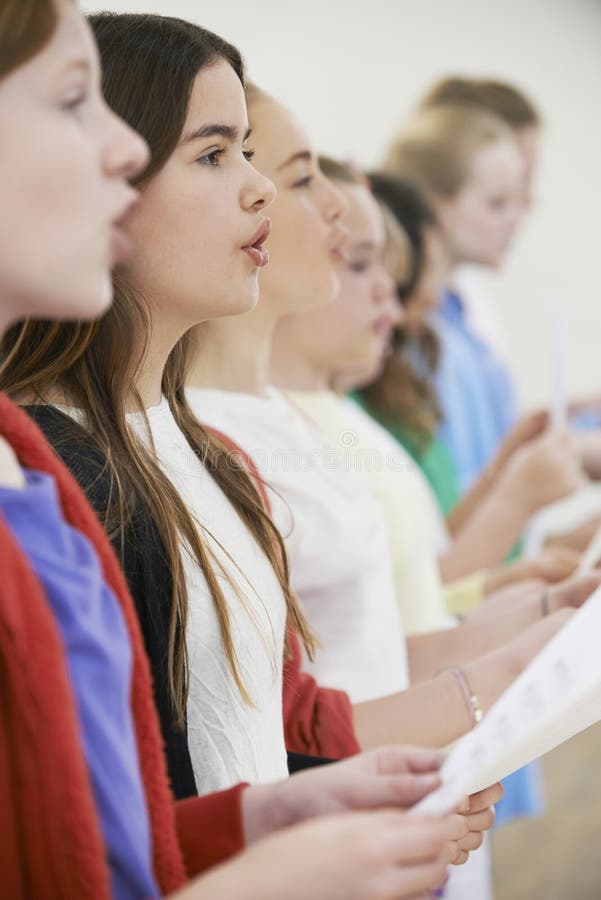 Group of School Children Singing in Choir Together Stock Photo - Image ...