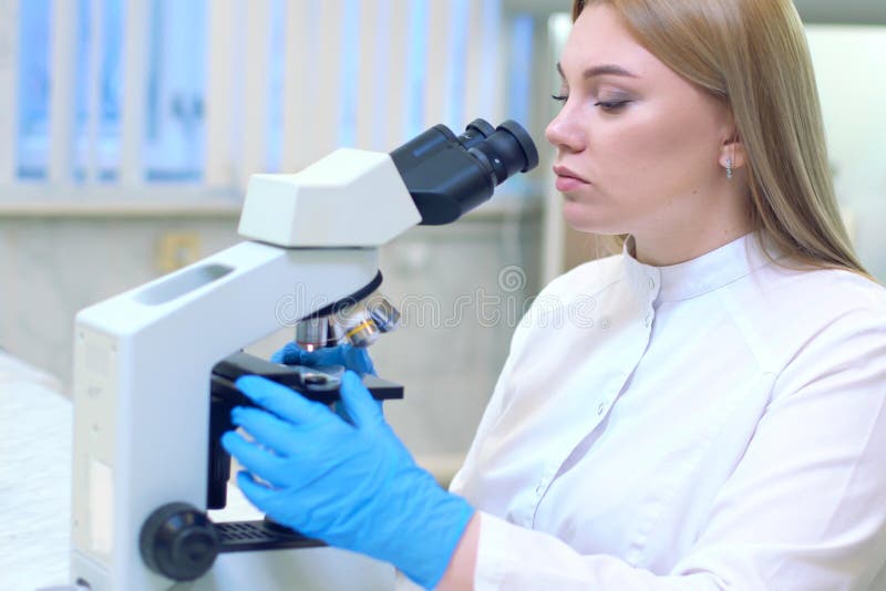 A Group Of Scientists Conducts Research In A Scientific Laborato Stock ...