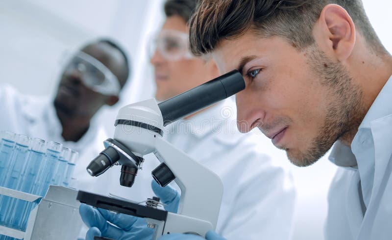 Group of Scientists in a Modern Laboratory Stock Image - Image of ...