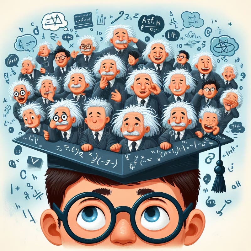 Group of Scientists Sits in the Student S Head. Problem of Student ...