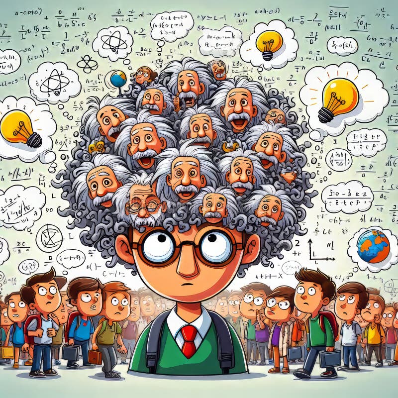 Group of Scientists Sits in the Student S Head. Problem of Student ...