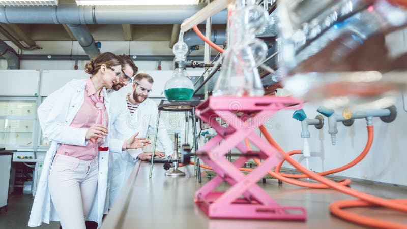 Group of Scientists Working in the Laboratory Stock Image - Image of ...