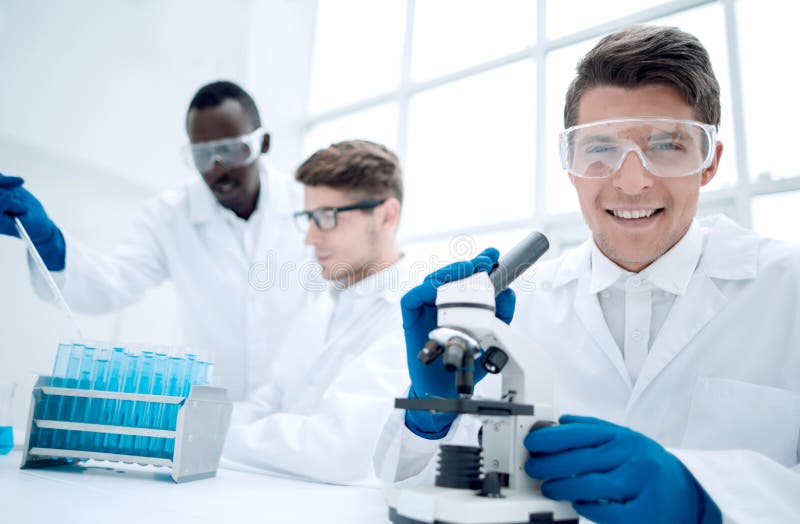 Group of Scientists Working in the Laboratory Stock Photo - Image of ...