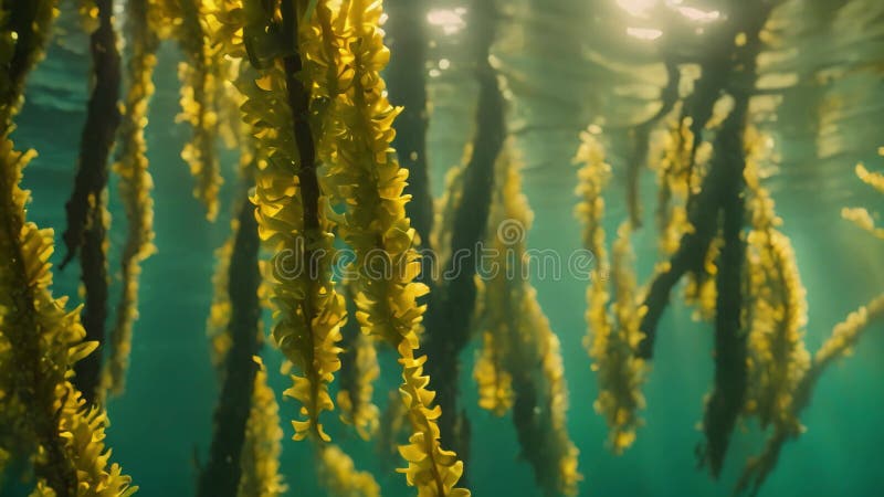 A Group of Seaweed Gracefully Floating in the Water, Creating a Vibrant ...