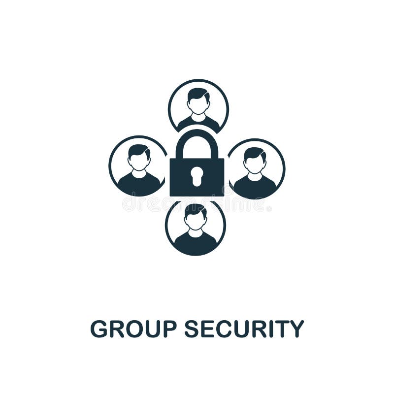 Group Security Icon. Monochrome Style Design from Internet Security ...
