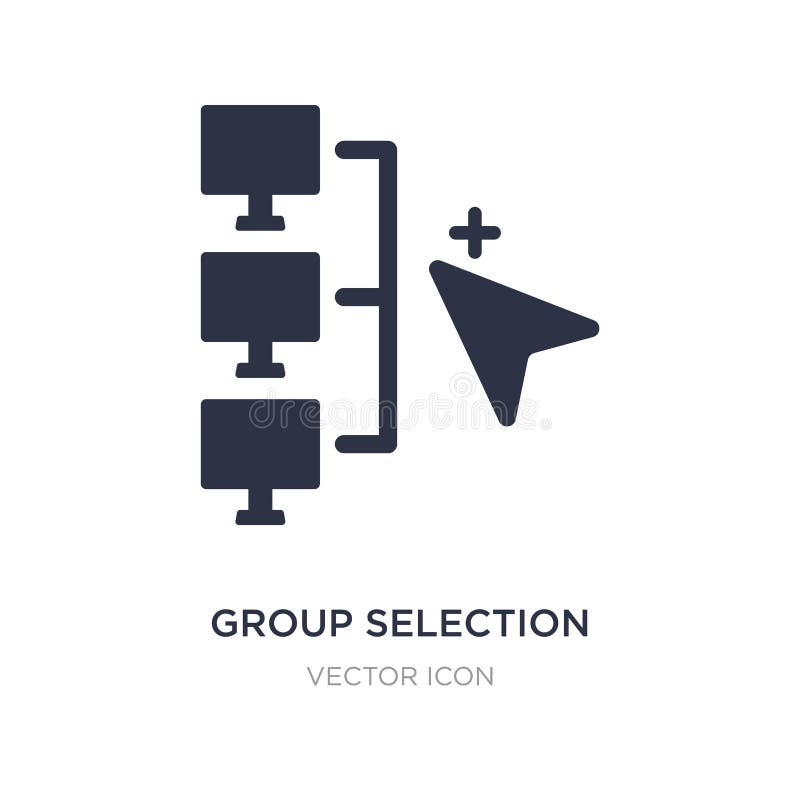 Group Selection Icon Vector Sign and Symbol Isolated on White ...