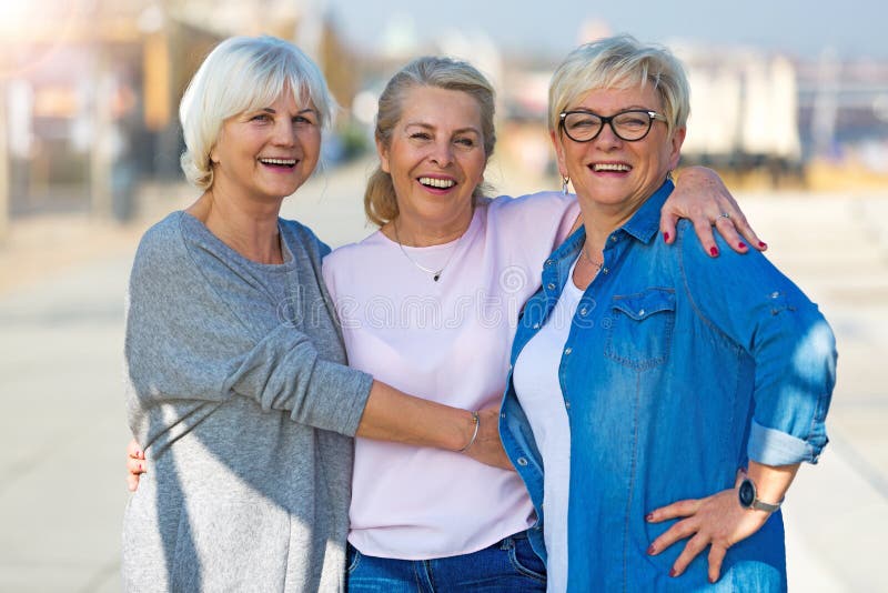 Group of Senior Women Smiling Stock Photo - Image of group, senior ...