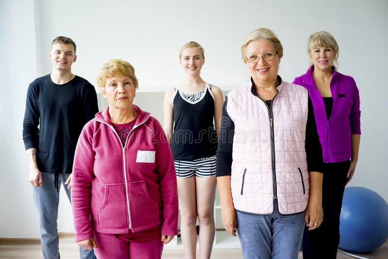 Group of Seniors Doing Exercises Stock Photo - Image of adult, retiree ...