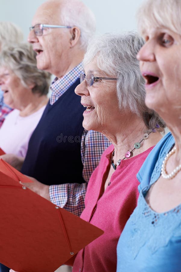 Group of Senior Women Singing in Choir Together Stock Photo - Image of ...