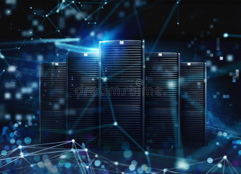 Server with Group of Fans Inside Stock Photo - Image of infrastructure ...