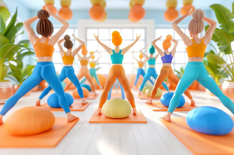 A Group Session in a Bright Studio Where Individuals Explore Expressive ...