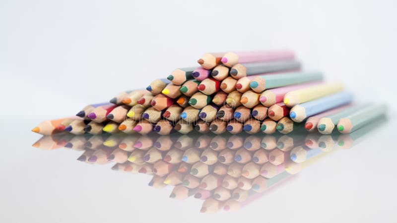 Group of Sharp Colored Pencils Stock Photo - Image of design, bright ...