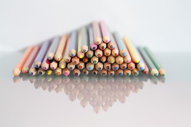 Group of Sharp Colored Pencils Stock Photo - Image of closeup, sharp ...