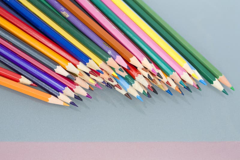 Group of Sharp Colored Pencils Stock Image - Image of blue, color: 76376635