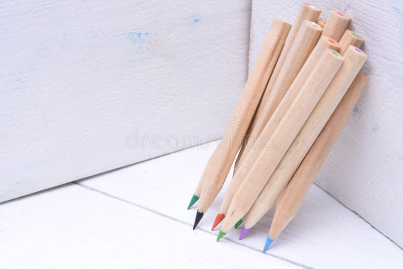 Group of Sharp Wooden Crayons Stock Image - Image of crayon, equipment ...
