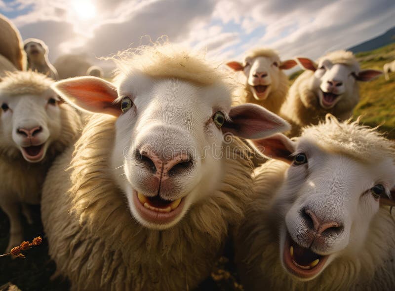 A group of sheep stock photo. Image of pasture, mammal - 289754480