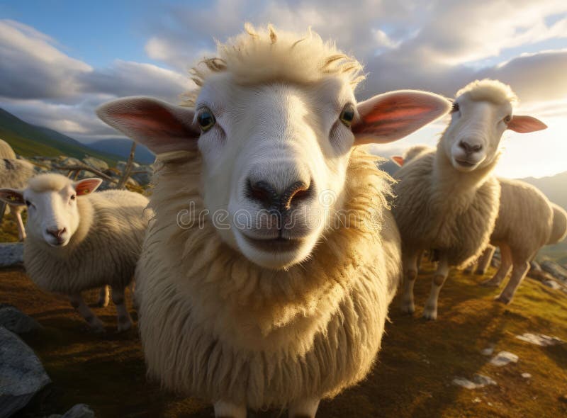 A group of sheep stock illustration. Illustration of animal - 289774406