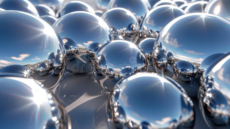 A Group of Shiny Balls are Arranged in a Circle, AI Stock Image - Image ...