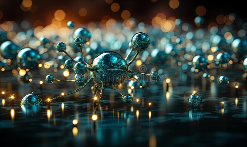 Group of Shiny Balls Surrounded by Lights Stock Photo - Image of ...