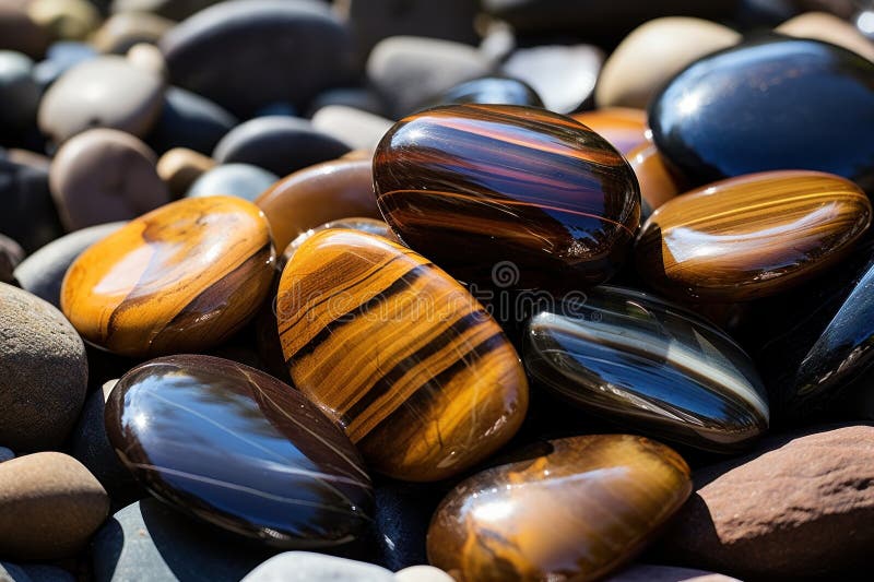 A group of shiny stones stock illustration. Illustration of earth ...