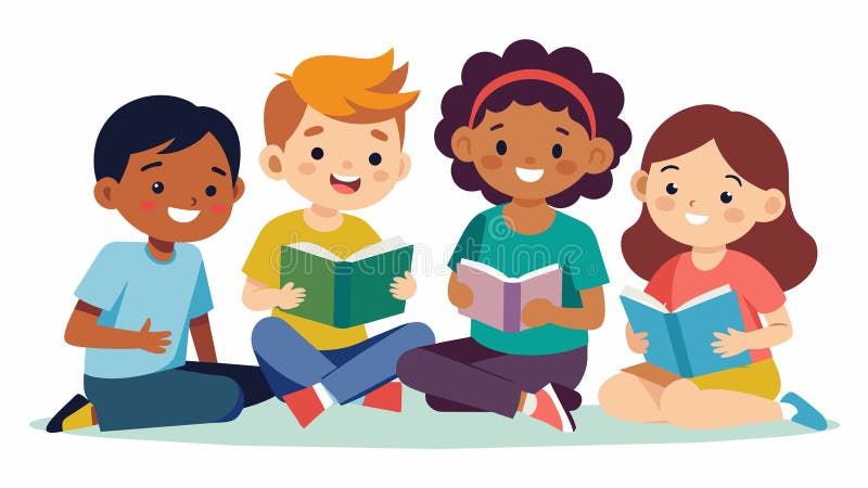 Sharing Books Stock Illustrations – 690 Sharing Books Stock ...