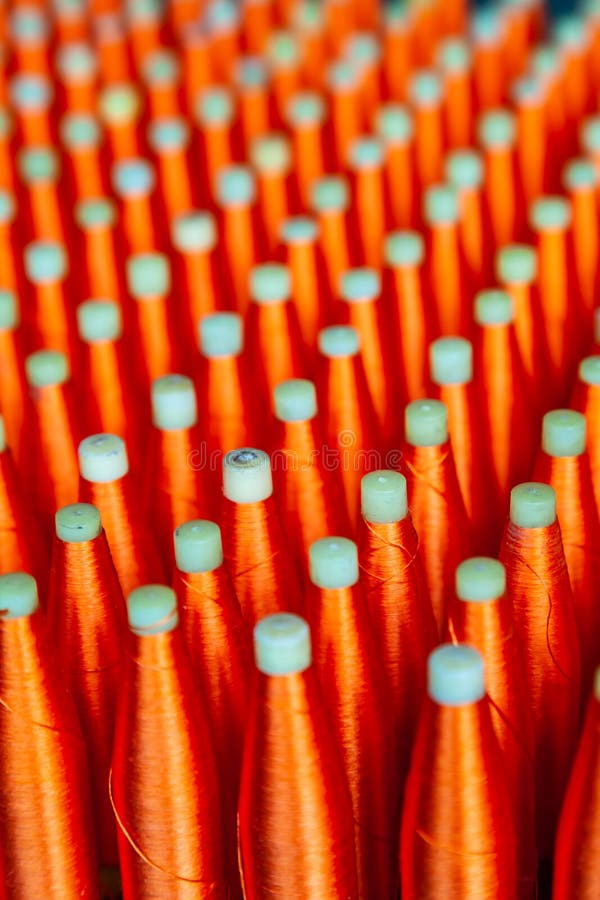 Group of Silk Spools with Red Silk Thread Yarn for Weaving Machine To ...