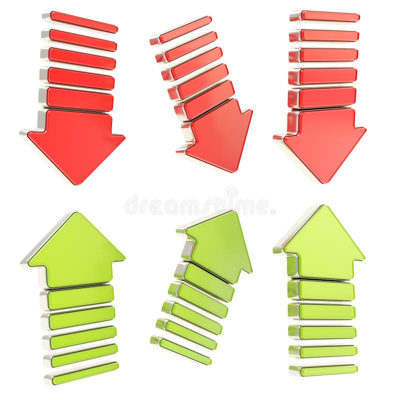 Up and Down Arrows As Coin Token Isolated Stock Illustration ...