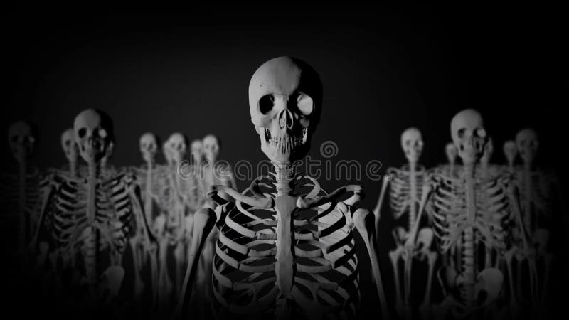 Dancing Sugar Skull with Bones, Ideal Footage for the Halloween Period ...